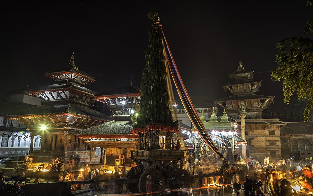 Celebrating Seto Machhindranath Jatra in Kathmandu